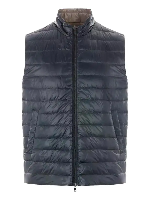 Herno Quilted Reversible Gilet - Blue