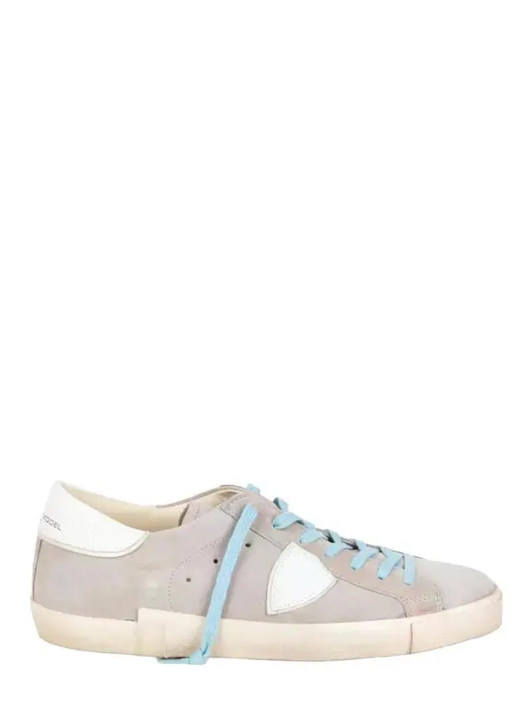 Philippe Model Logo-patch Suede Sneakers - Grey
