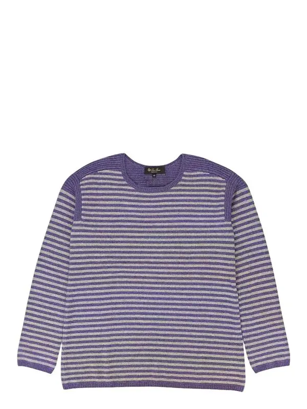 Loro Piana Striped Crew-neck Sweater - Purple