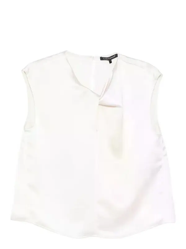 LUISA CERANO Twisted Sleeveless Top - Neutrals
