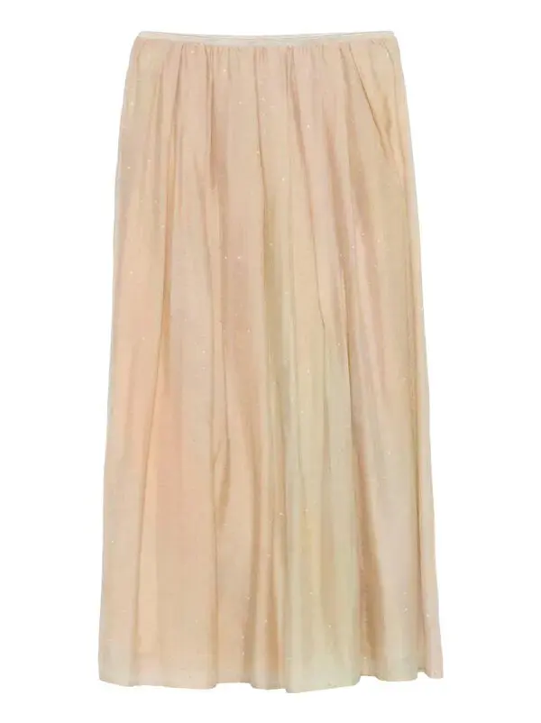 LUISA CERANO Elasticated-waistband Midi Skirt - Neutrals