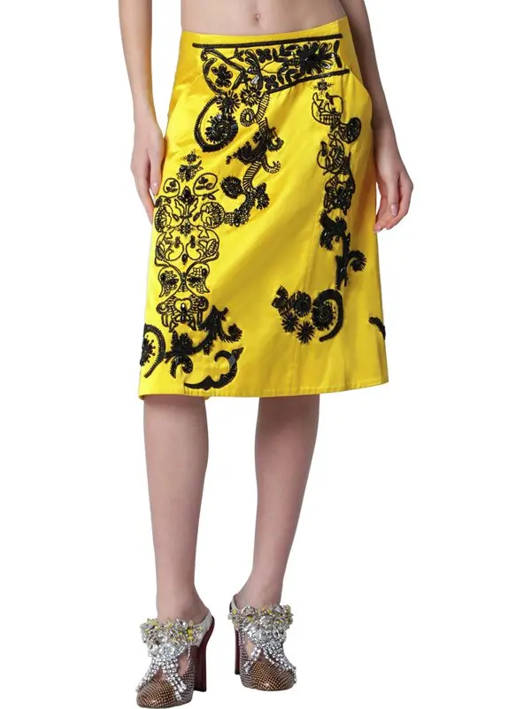 Dries Van Noten Sequined Skirt - Yellow