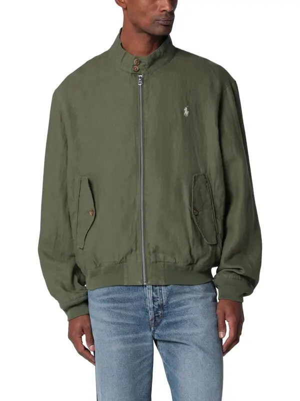 Polo Ralph Lauren Linen Zip-up Jacket - Green