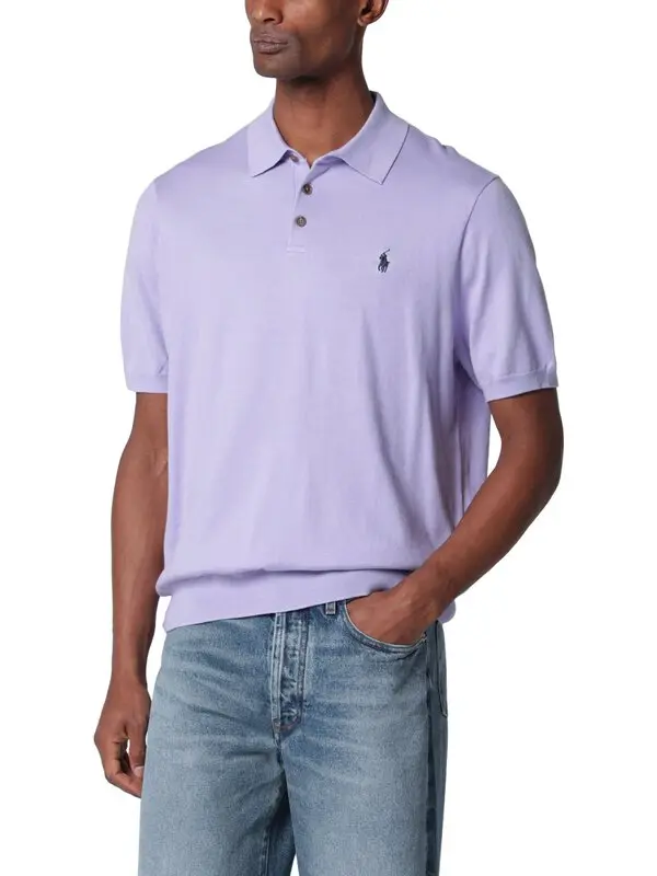 Polo Ralph Lauren Lilac Cotton Polo Shirt - Purple