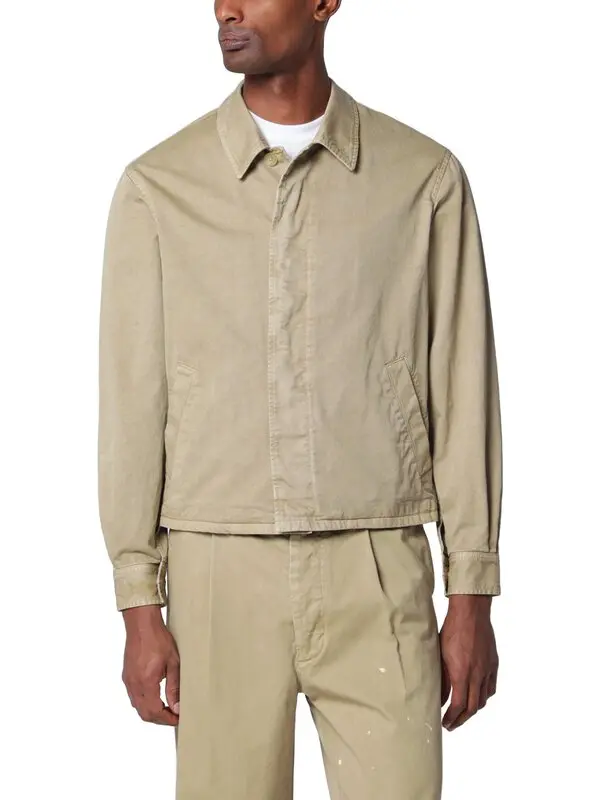Auralee Garment-dyed Finx Chino Blouse - Beige