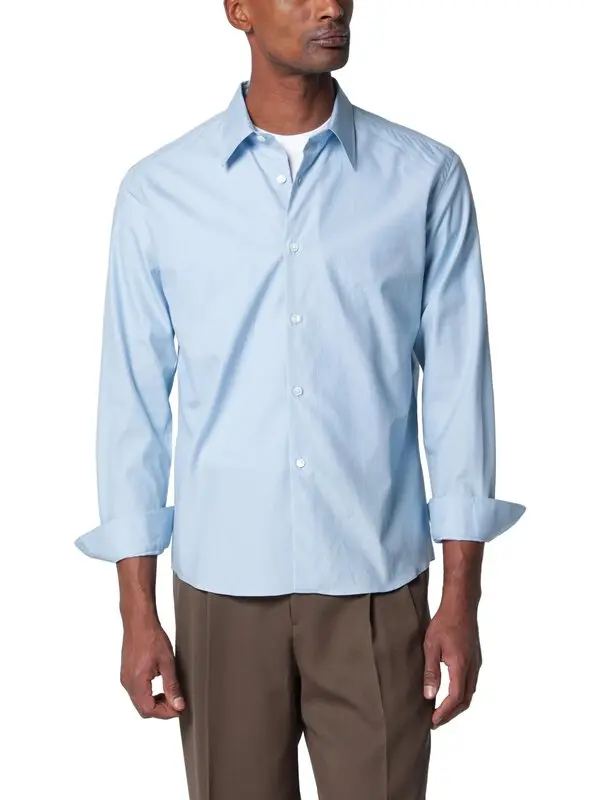 Auralee Slim-fit Cotton Twill Shirt - Light Blue