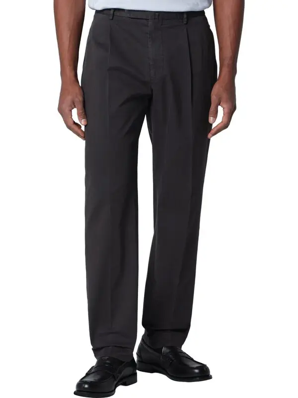 SANTANIELLO Cotton Trousers - Black