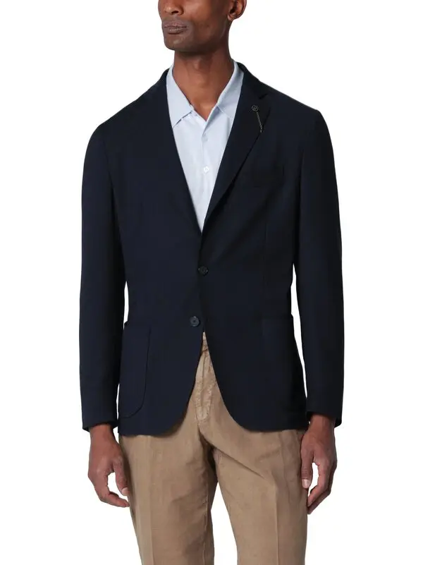 SANTANIELLO Single-breasted Wool-blend Jacket - Black