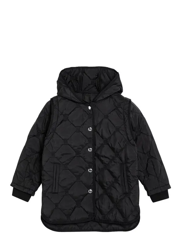Givenchy Quilted Parka With Removable Sleeves - Black