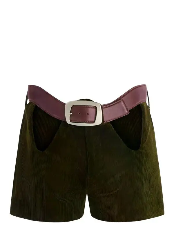 JEAN PAUL GAULTIER Belted Shorts - Green