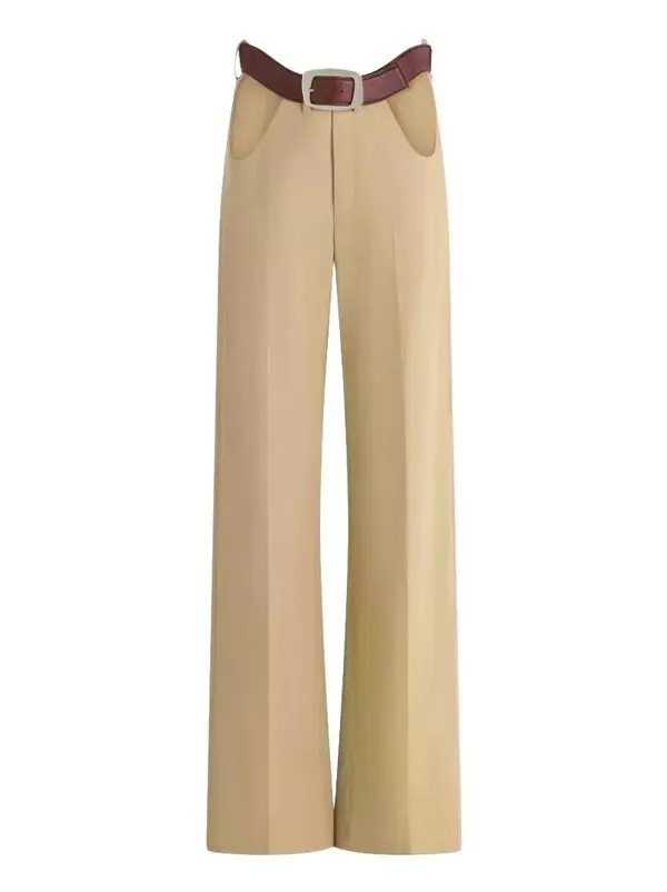 JEAN PAUL GAULTIER Open Front Curves Trousers - Neutrals