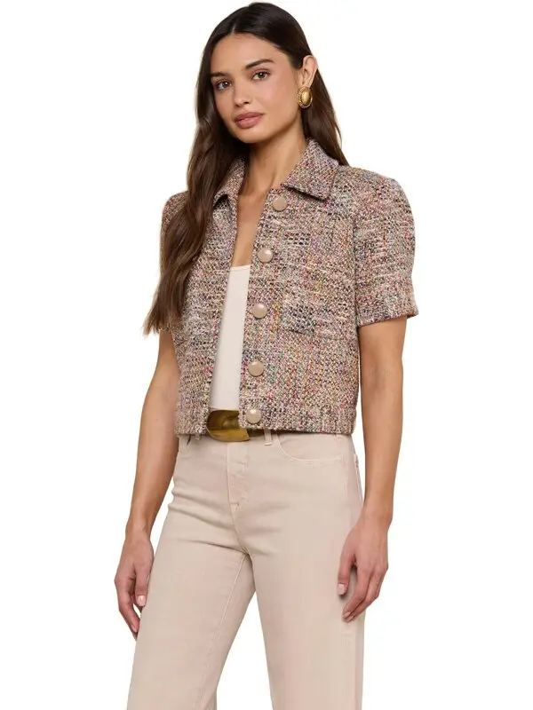 L'Agence Chita Tweed Jacket - Rainbow Tweed