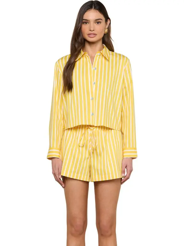 L'Agence Cosette Shirt - Dandelion/white Stripe
