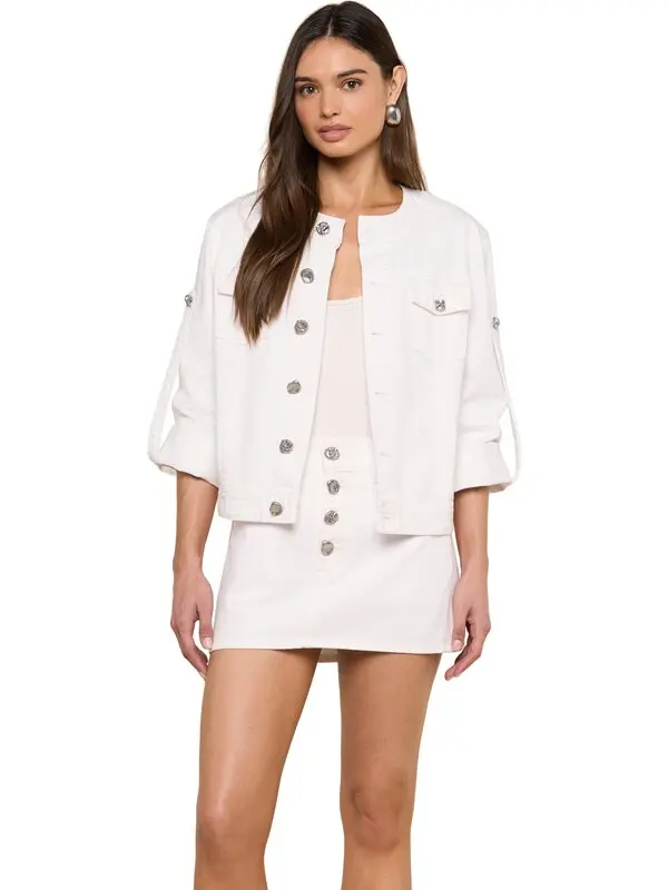 L'Agence Anouk Jean Jacket - Blanc