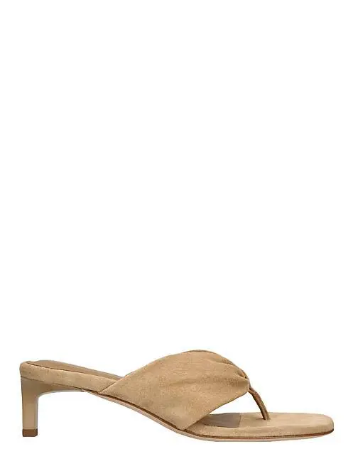 Dear Frances Wrap Mid Heel Mules - Camel