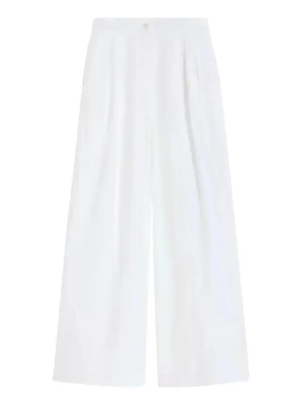 Max Mara Pleated Trousers - White