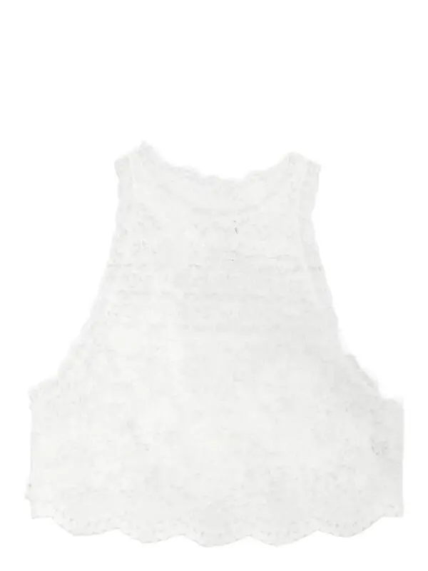 Ermanno Scervino Lace Embroidered Tank Top - White