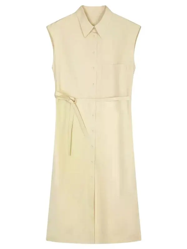 LESS Belted Shirt Dress - Neutrals