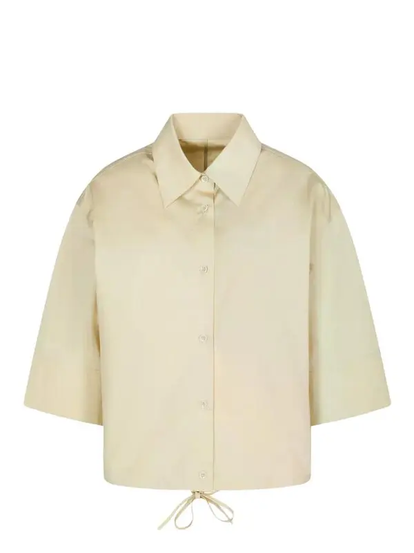 LESS Cropped Poplin Shirt - Neutrals