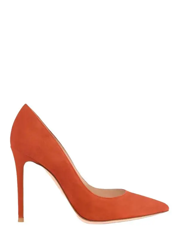 GIANVITO ROSSI Pointed Suede Pumps - Orange