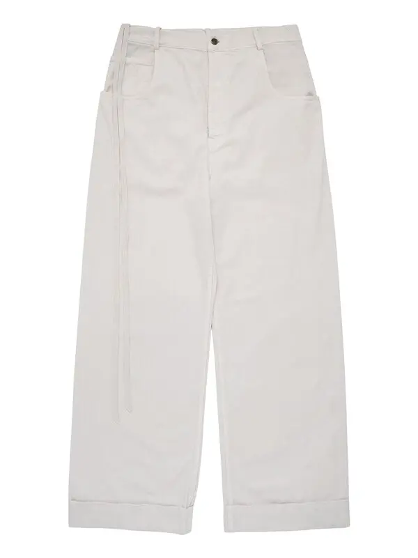 ANN DEMEULEMEESTER Michaël 5 Pocket High Comfort Trousers - White