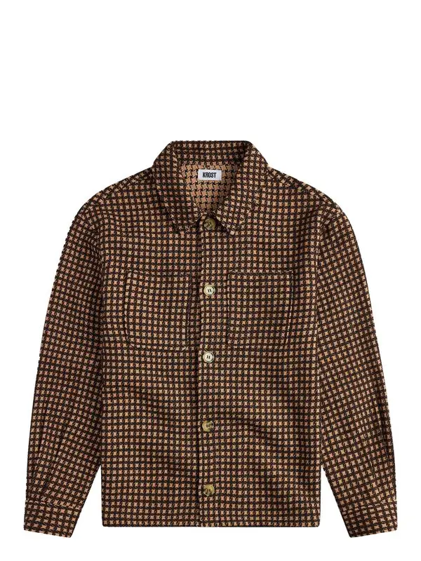 KROST Wool Check Overshirt - Brown