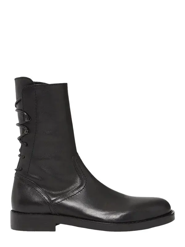 ANN DEMEULEMEESTER Heiko Laced Back Ankle Boot - Black