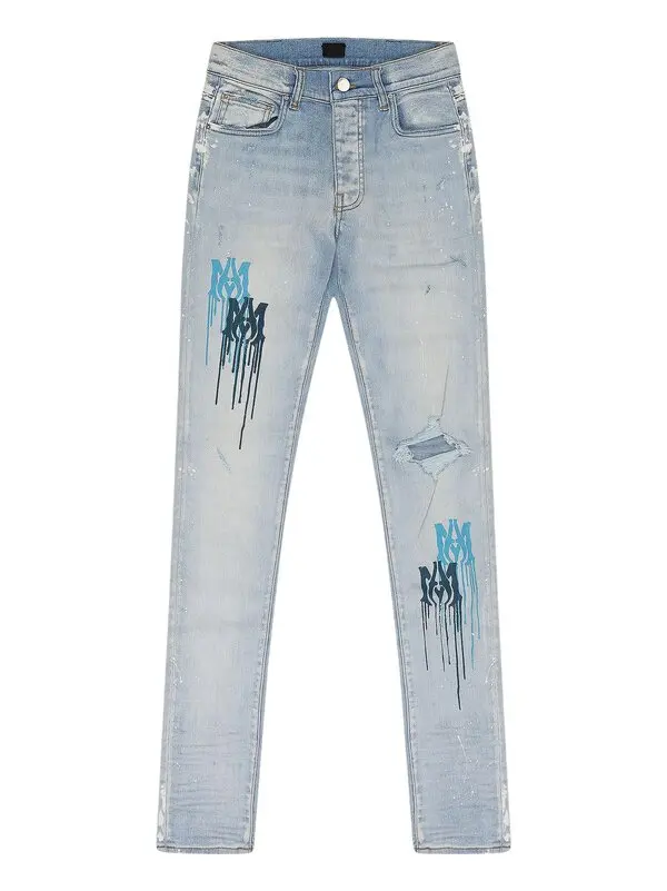 Amiri Ma Drip Skinny Jeans - Blue