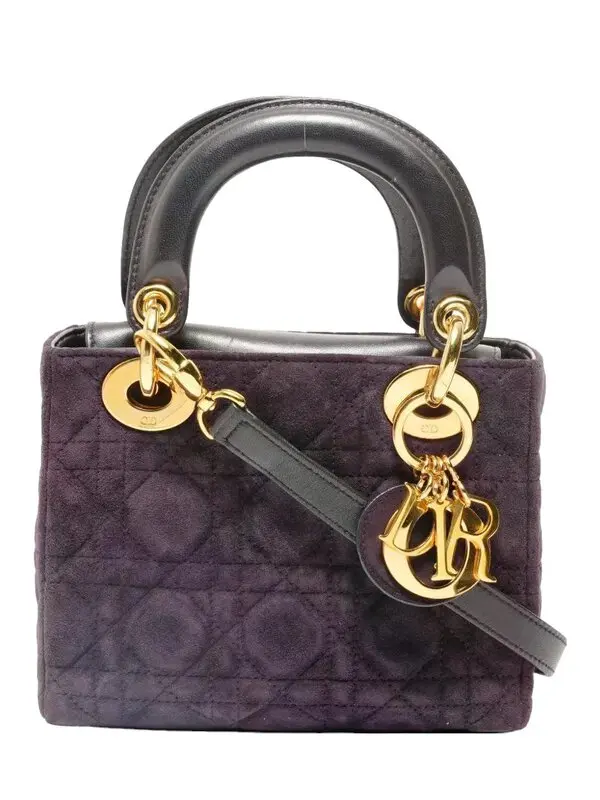 Dior Lady Cannage Tote Bag - Purple