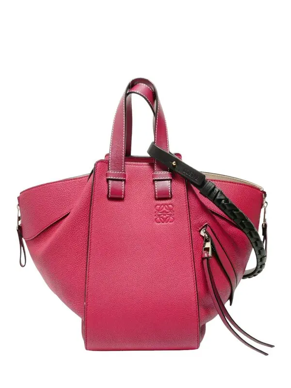 Loewe Large Hammock Leather Tote Bag - Pink