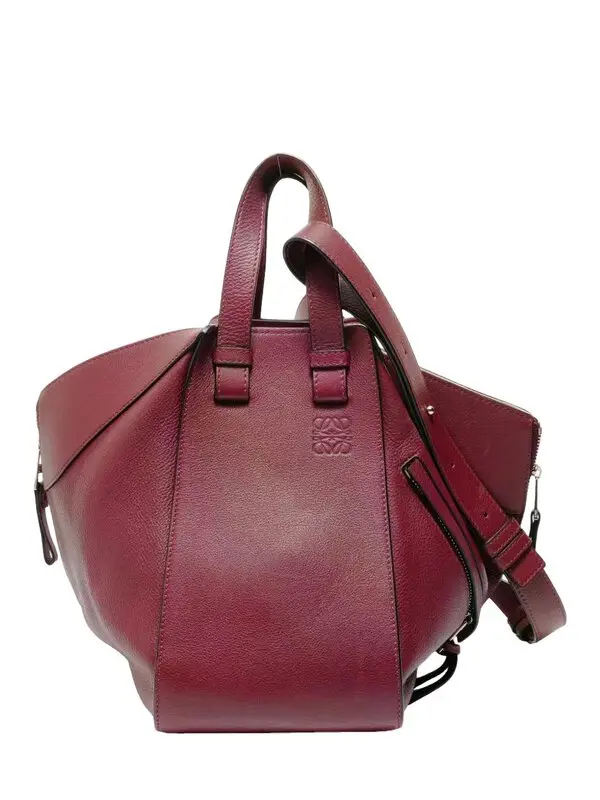 Loewe 2016-2018s Large Hammock Leather Tote - Red
