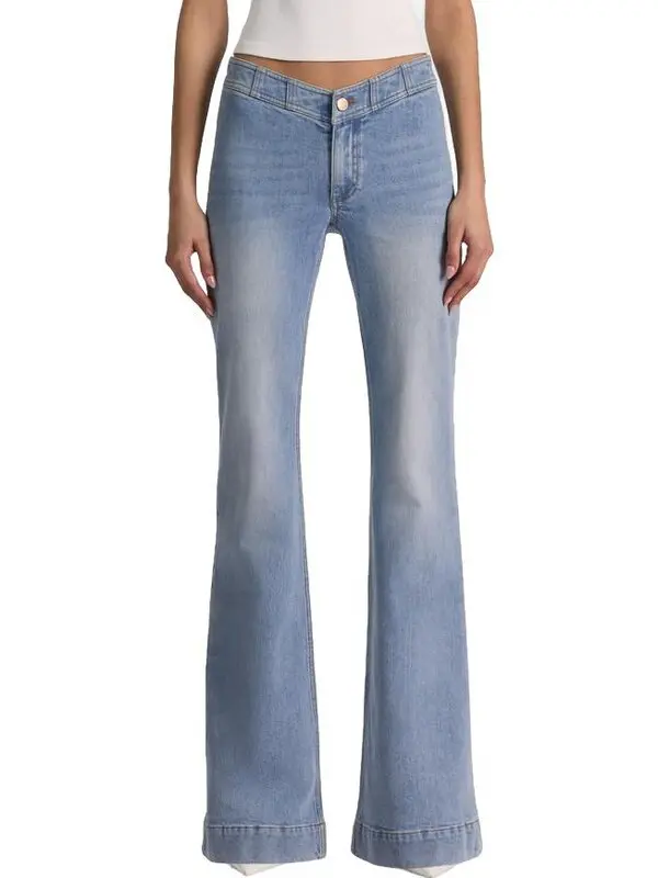 Alice + Olivia Chelsea V-waist Flare Jeans - Denim