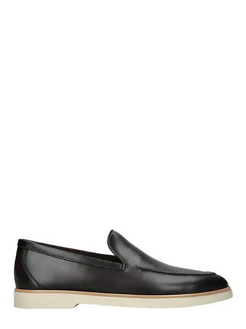 Magnanni Calpe Leather Slip-on Loafers - Dark Brown