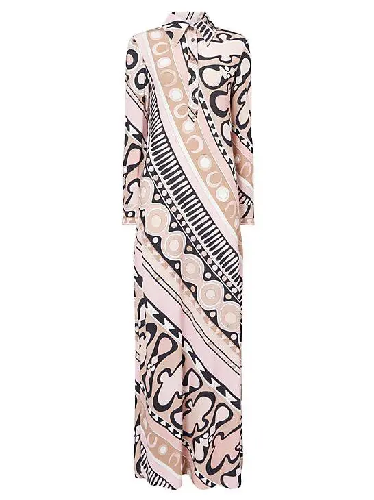 Emilio Pucci Printed Woven Maxi Dress - Nude