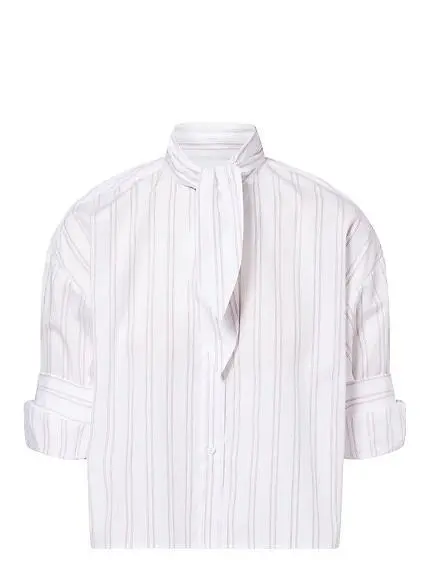 TWP Pinstripe Cotton Shirt - White Wine