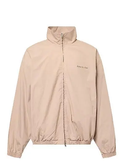 Acne Studios Washed Logo Cotton Jacket - Mushroom Beige