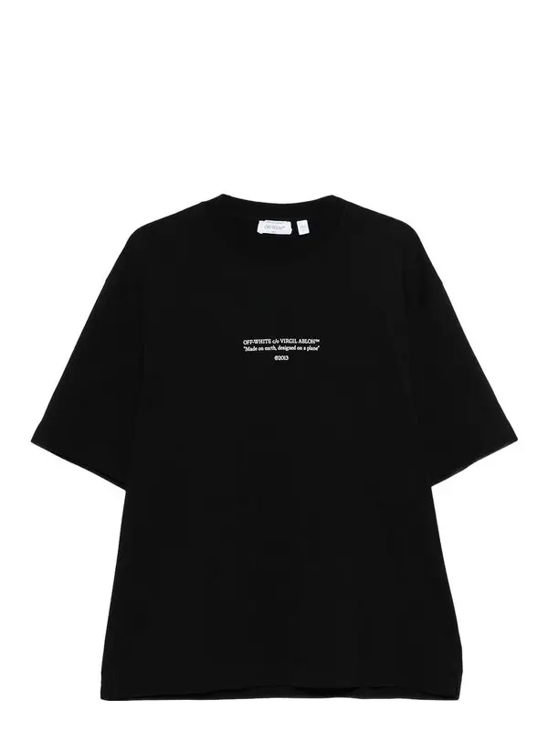 Off-White Statement Cotton Skate T-shirt - Black
