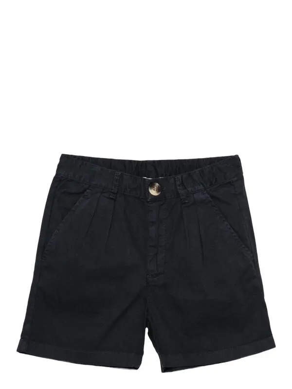 Bonpoint Chino Bermuda Shorts With Pleats - Blue
