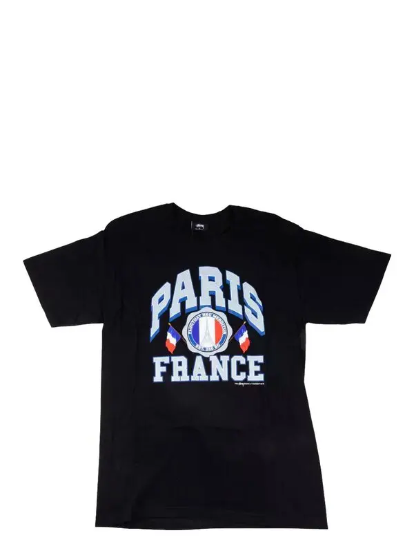 StÜssy Paris France Graphic T-shirt - Black