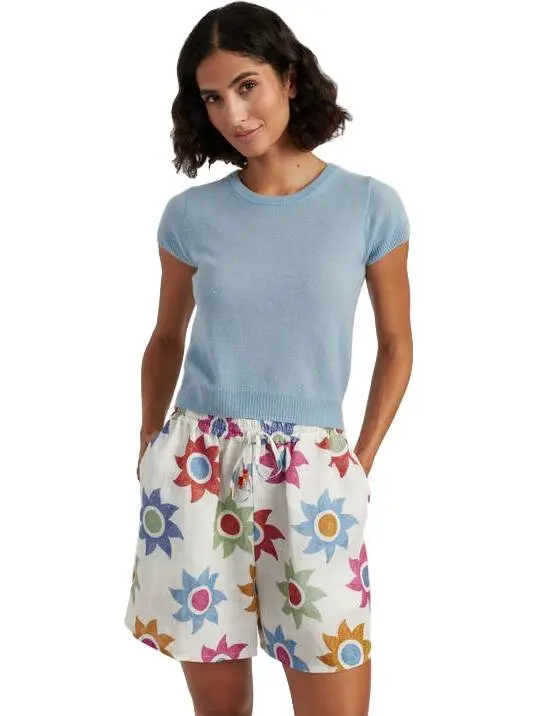 Chinti & Parker Air Pure Cashmere Tee - Sky Blue