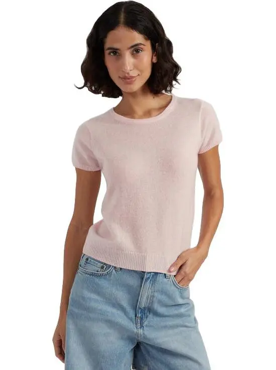 Chinti & Parker Air Pure Cashmere Tee - Soft Pink