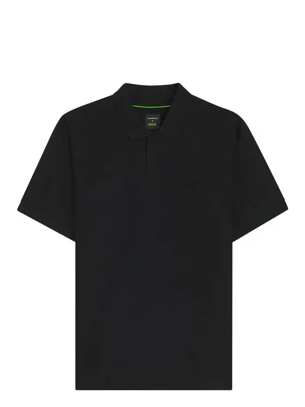 BOSS Porsche X Polo Shirt In Mercerized Cotton - Black