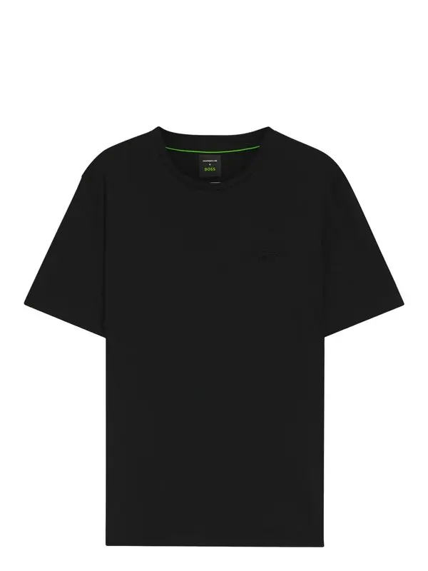 BOSS Porsche X Mercerized-cotton T-shirt With Reflective Branding - Black