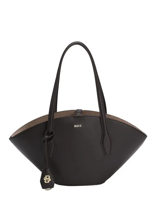 BOSS Tote Bag With Monogram Key Ring - Dark Brown