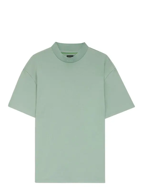 BOSS Porsche X Relaxed-fit T-shirt With Logo Collar - Light Green