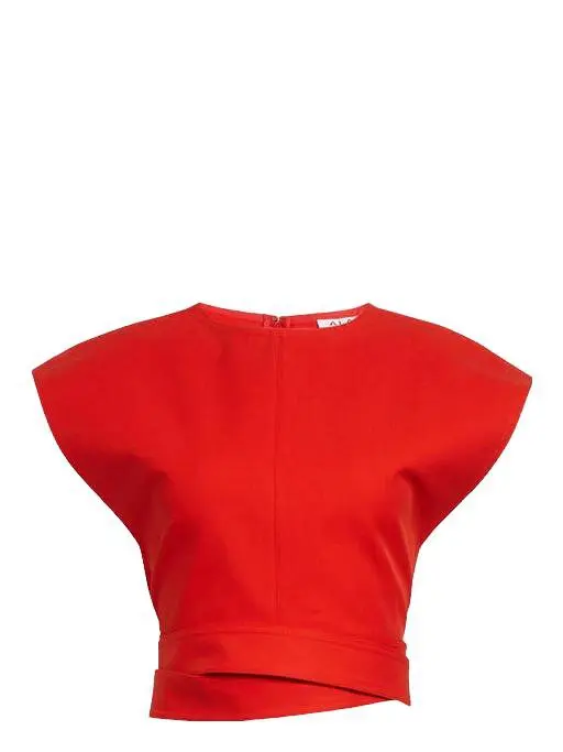 Alaïa Sculpting Rib Off-the-shoulder Bodysuit - Rouge Vermeil