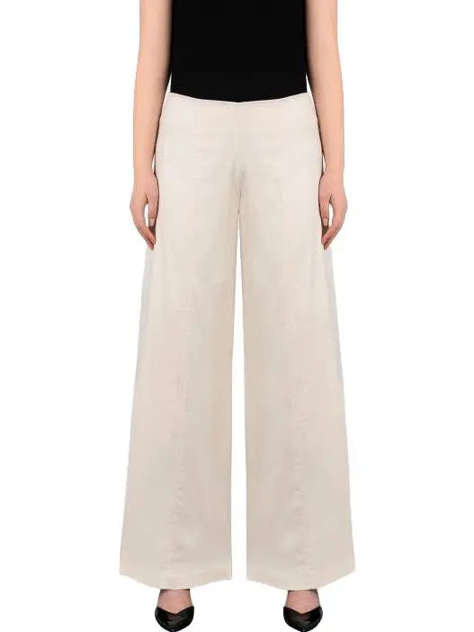LAURA APARICIO Wide Leg Palazzo Trousers - Beige