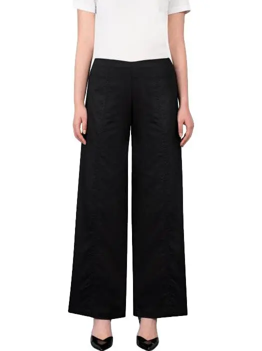 LAURA APARICIO Wide Leg Palazzo Trousers - Black