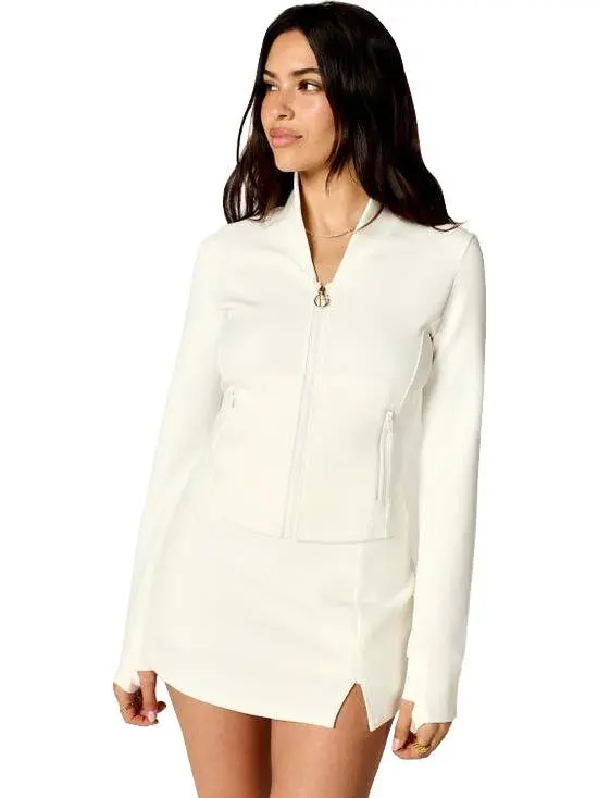 GOLDIE BYRD Luxe Zip-up Jacket - White