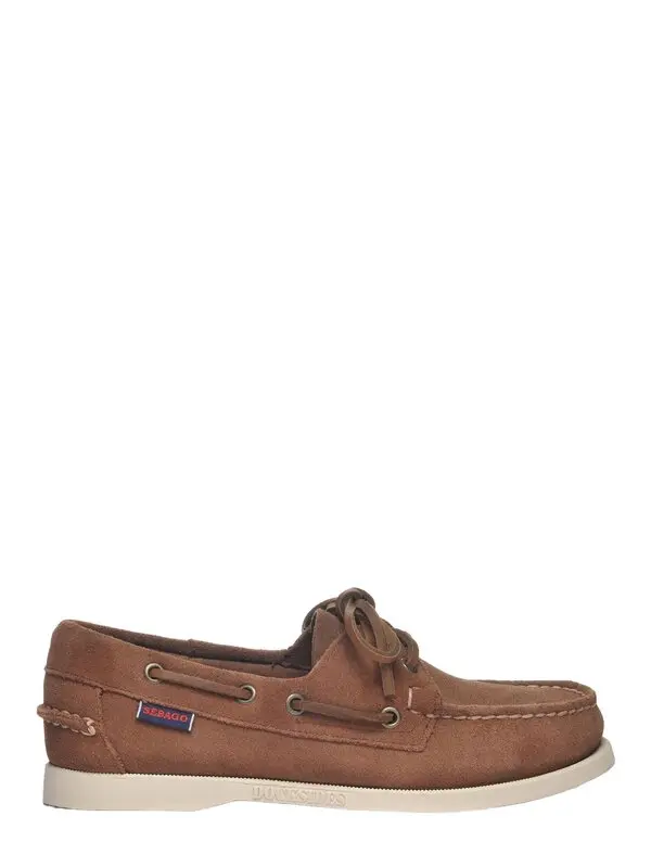 SEBAGO Portland Roughout Leather Boat Shoes - Dk Brown